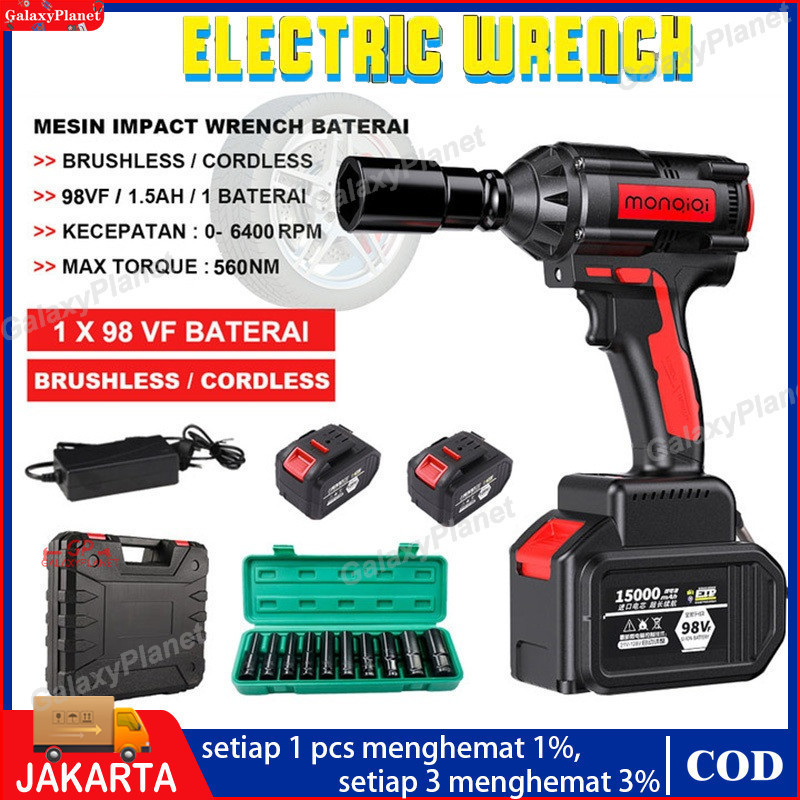 Jual Impact Wrench Baterai Makita Mesin Bor Cordless Pembuka Baut Baterai Electric Impact Wrench ...