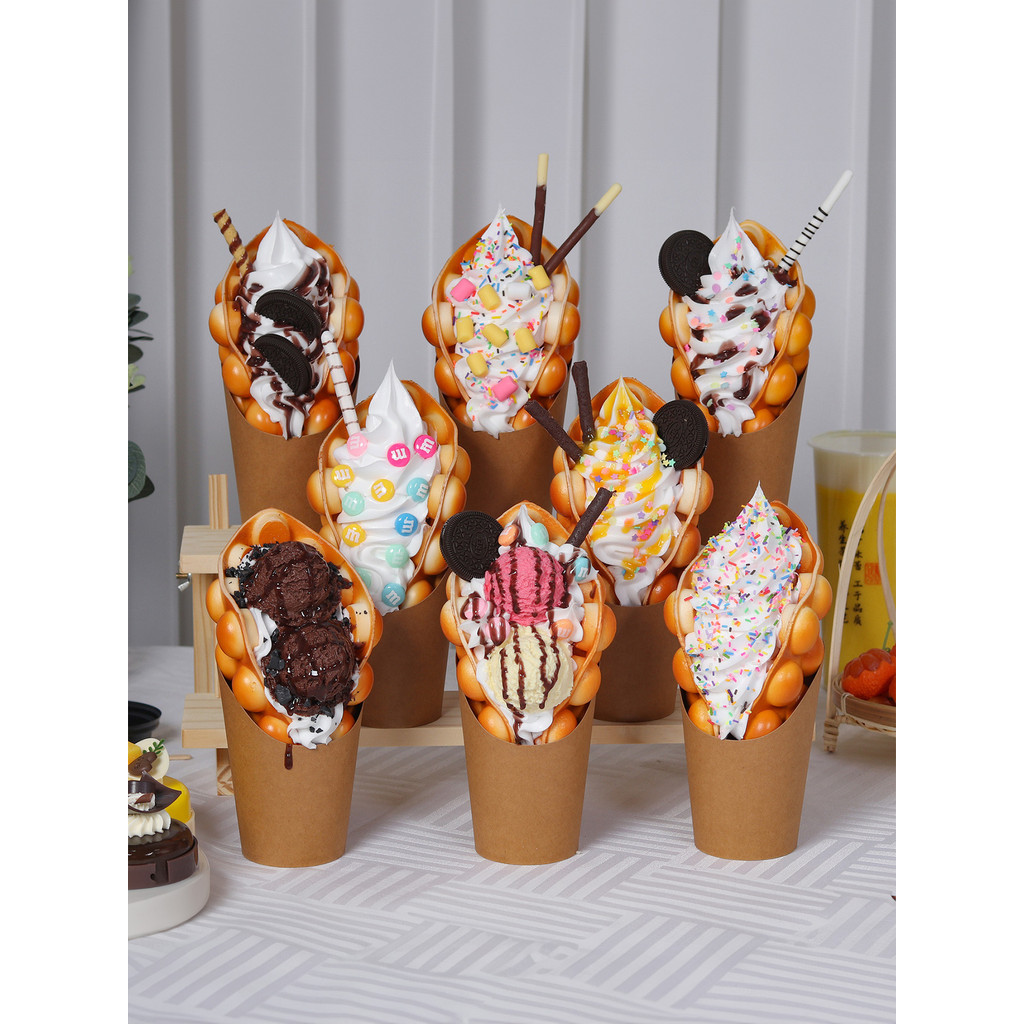 Jual Egg waffle paper cups, disposable french fries cups, packing boxes ...