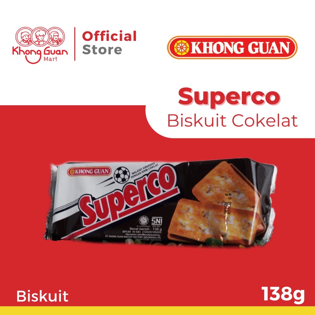 Jual Khong Guan Superco Chocolate 12g x10 - Biskuit | Shopee Indonesia