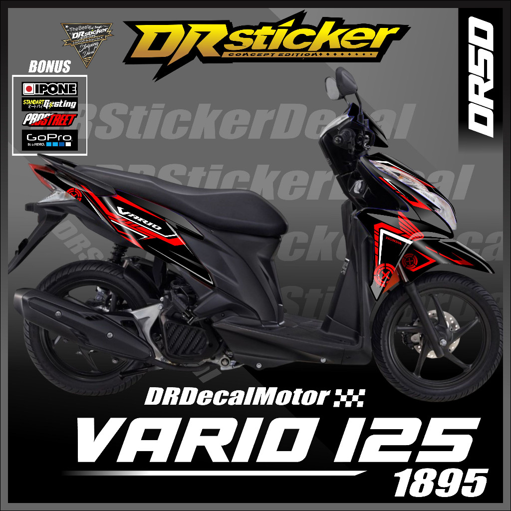 Jual Stiker Decal motor honda Vario 125 techno variasi Racing design ...