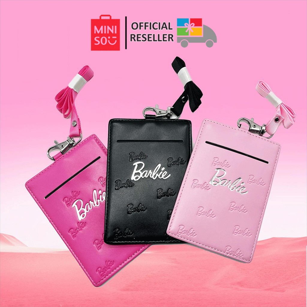 Jual MINISO x Barbie Card Holder with Lanyard / Name Tag | Shopee Indonesia