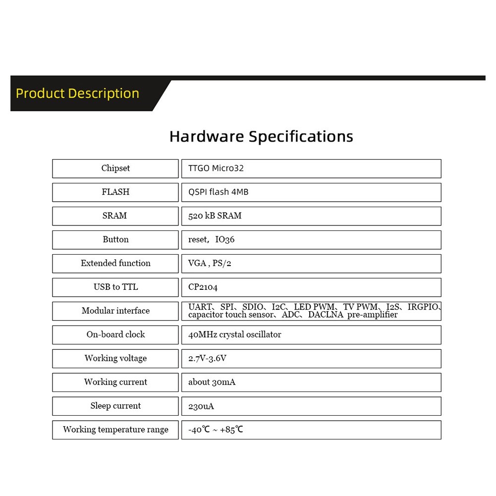 Jual FabGL VGA32 VGA ESP32 PSRAM Module V1.4 Controller PS/2 Mouse Keyboard Graphics Library ...