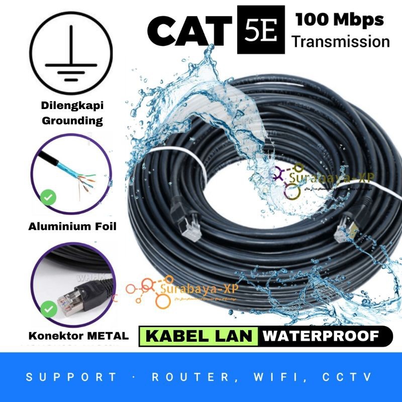 Jual Kabel LAN 5M UTP STP CAT5E 5 M 5 Meter 5Meter FTP Outdoor SPECTRA | Shopee Indonesia