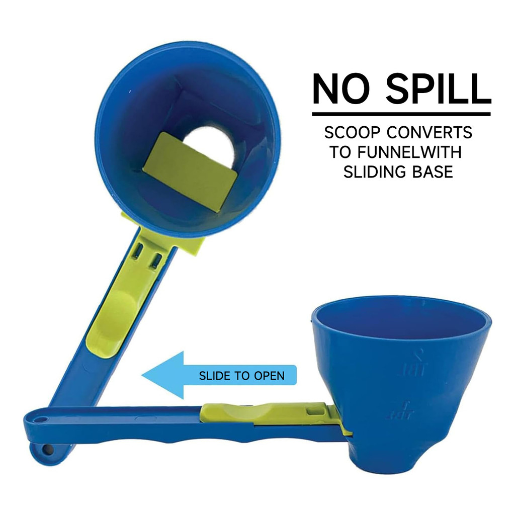 Jual Coffee Spoon Sliding Scoop Funnel 2 in 1 Sliding Design Measuring ...