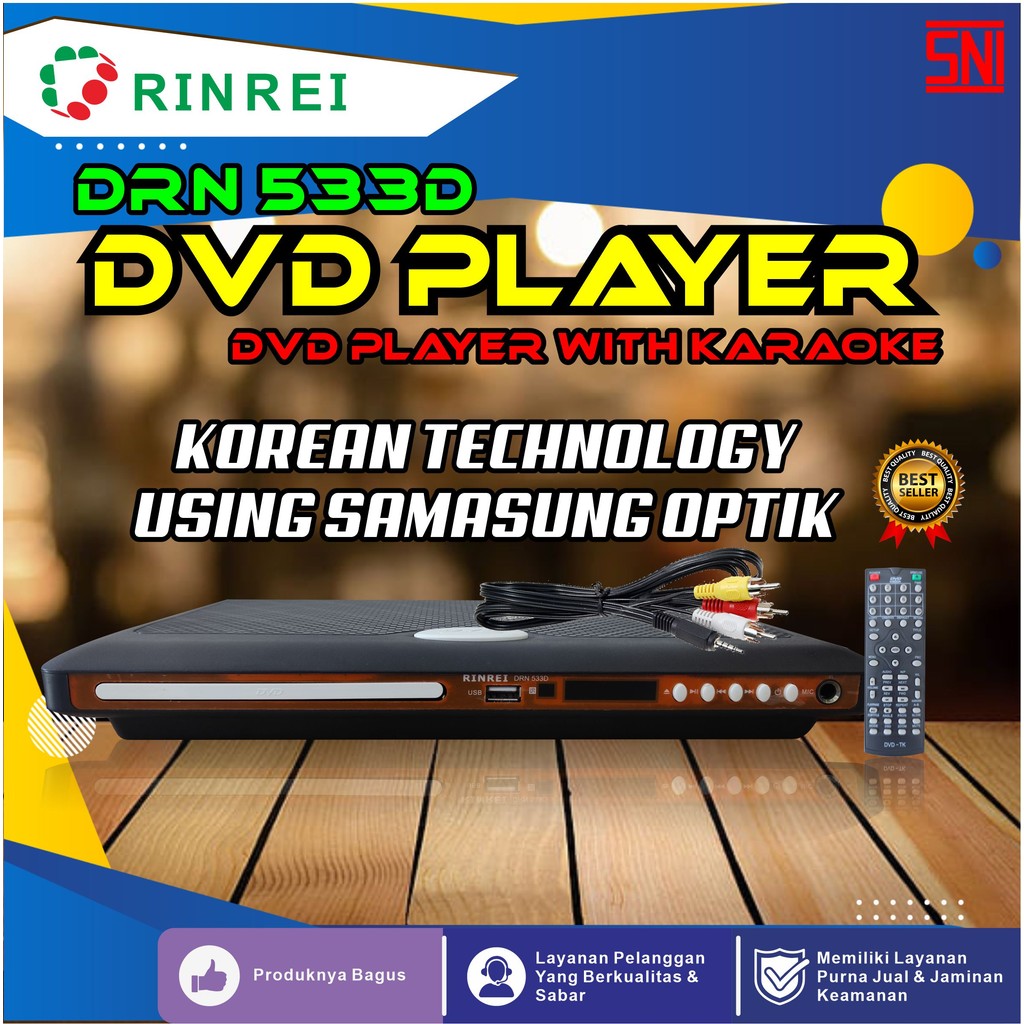 Jual COD Rinrei - DVD Player DRN-533D | Pemutar DVD/VCD/SVCD/CVD USB Garansi Resmi 1 tahun ...