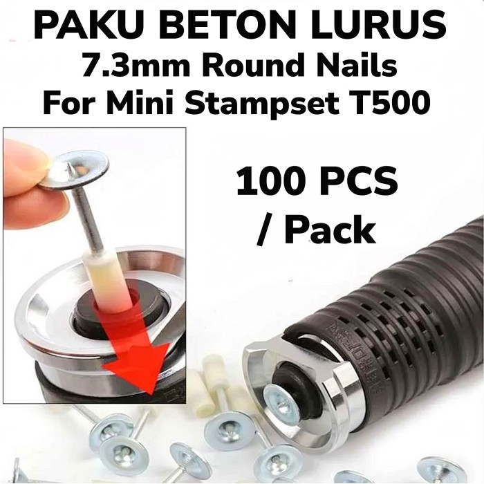 Jual Paku Beton Lurus Mesiu Mini Stampset Ramset T500 Tembak Plafon ...
