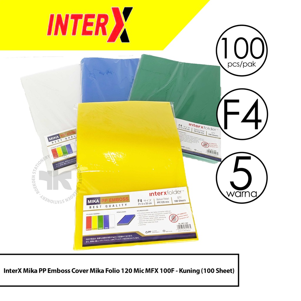 Jual InterX Mika PP Emboss Cover Mika Folio 120 Mic MFX 100F | Shopee ...