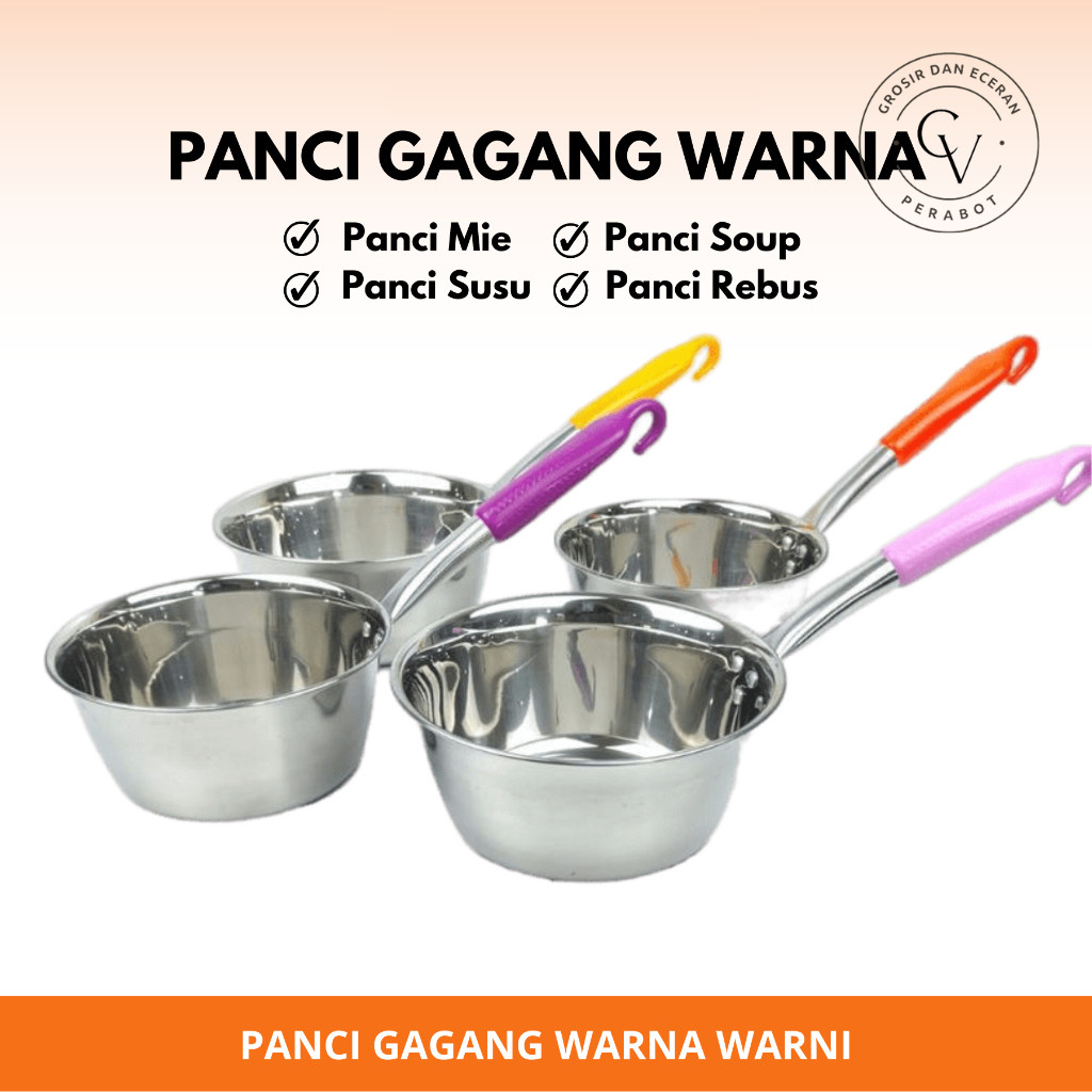 Jual Panci Gagang warna warni 18CM / Panci Mie stainless / Panci ...