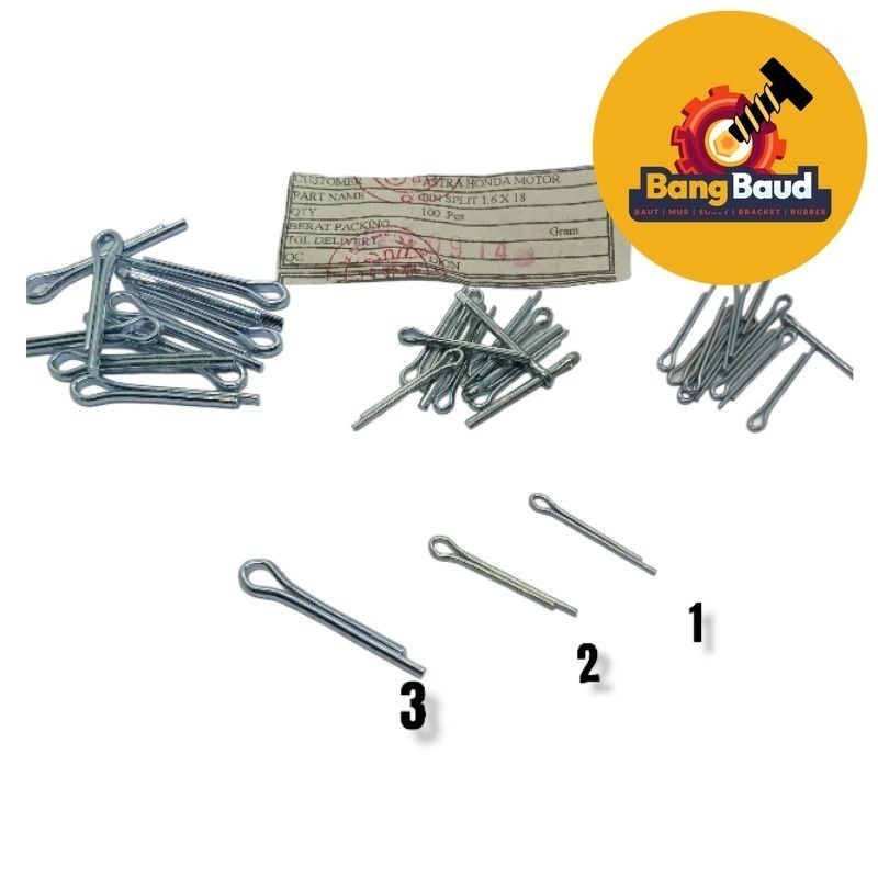 Jual 10pcs PEN BESI PENAHAN BAUT MUR SPLIT PEN STEP KLIP SPIT COTTER ...