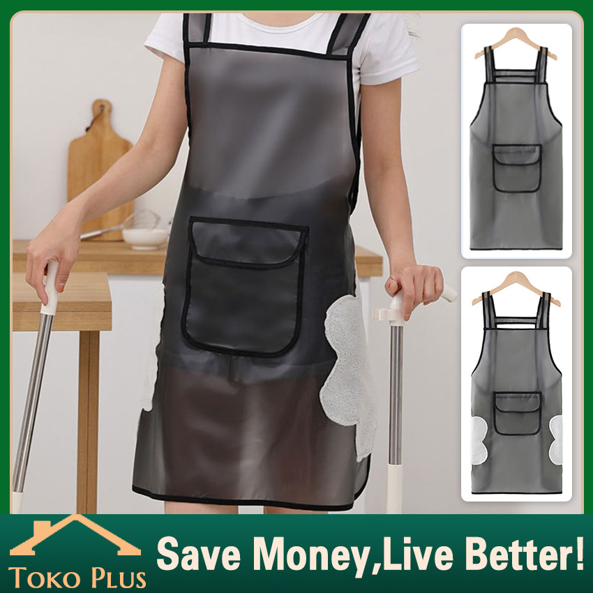 Jual Celemek Masak Anti Air dan Minyak Apron Kitchen Waterproof Bahan ...