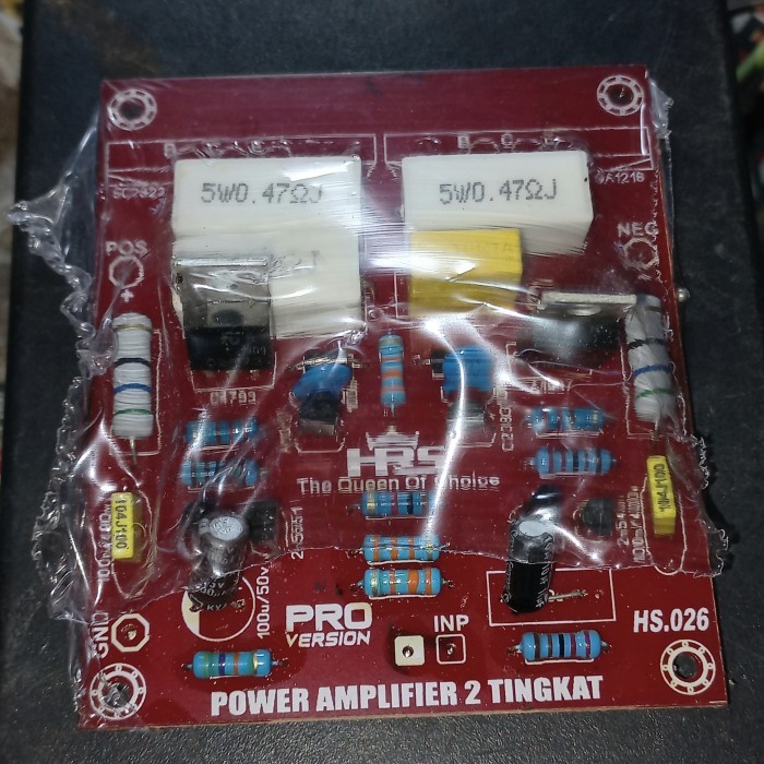 Jual kit power amplifier 2 tingkat simetris mono driver stage Fajar ...