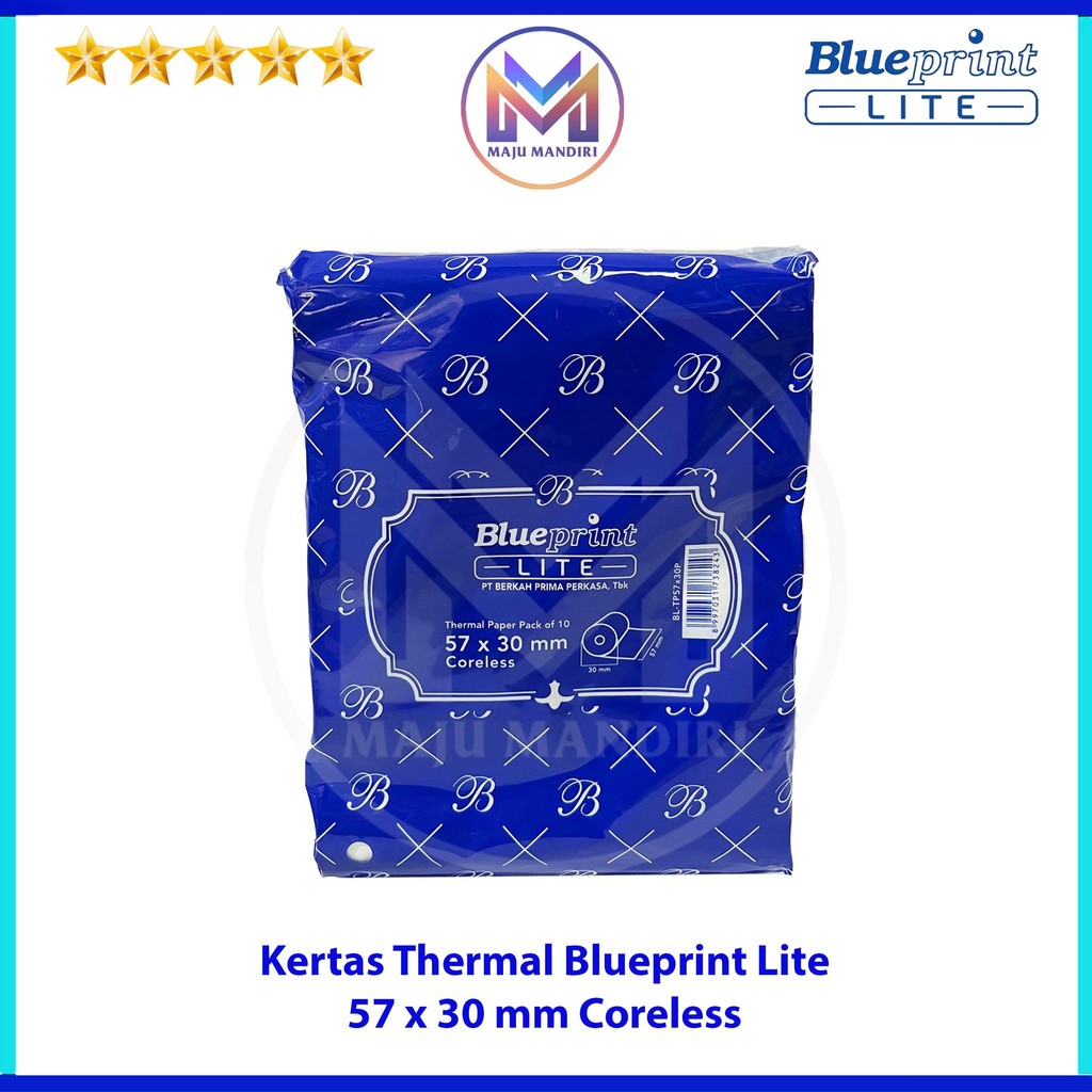 Jual Kertas Thermal Blueprint Lite Ukuran 57x30 Tanpa Core / Kertas EDC ...