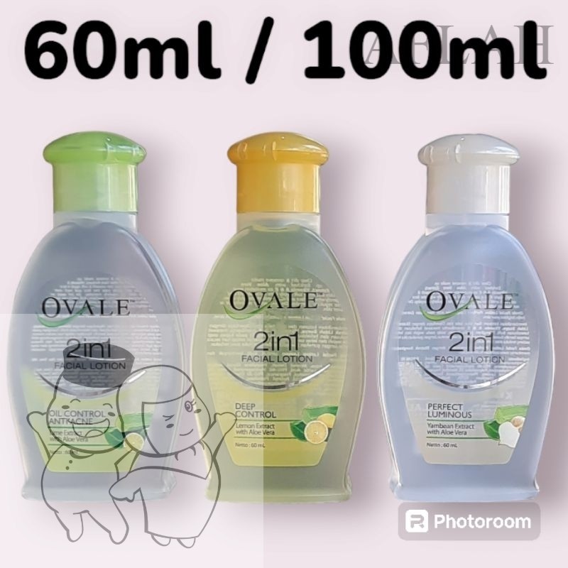 Jual ( 60ml/100ml ) OVALE 2in1 Facial Lotion / Ovale Deep Control ...
