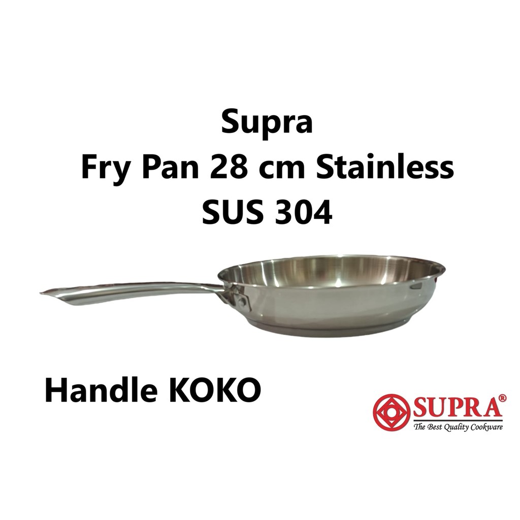 Jual Supra Fry Pan 26 cm / 28 cm Stainless SUS 304 / Frying Pan ...