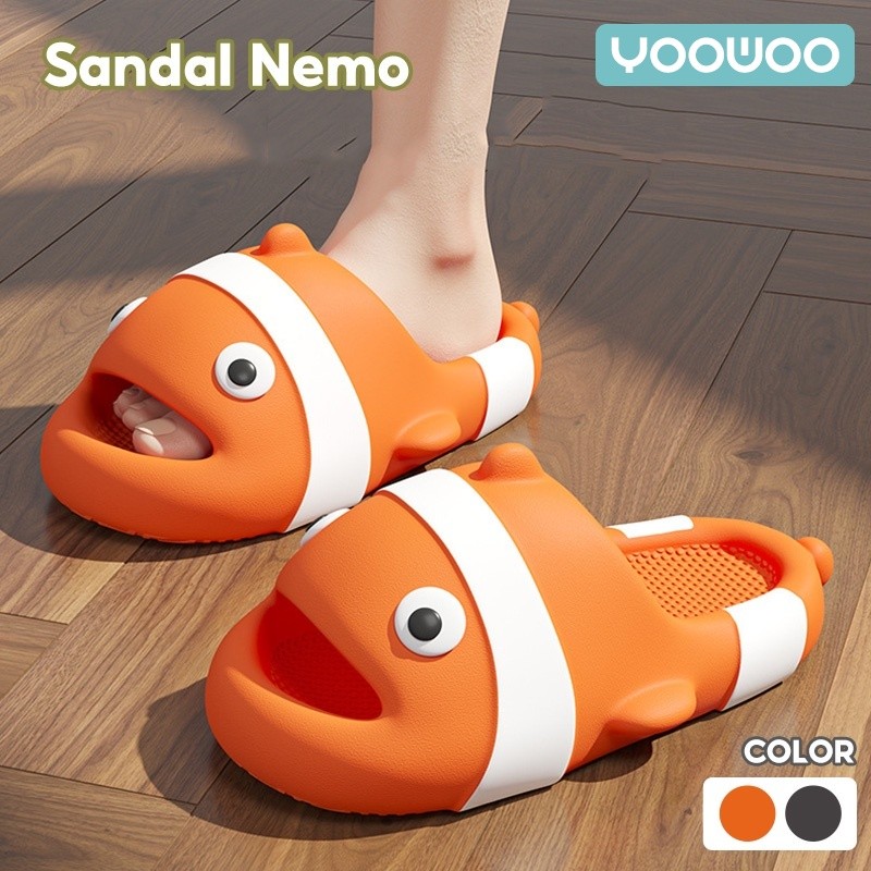 Jual YooWoo Sandal karakter / sandal nemo / sandal ikan / sandal rumah ...