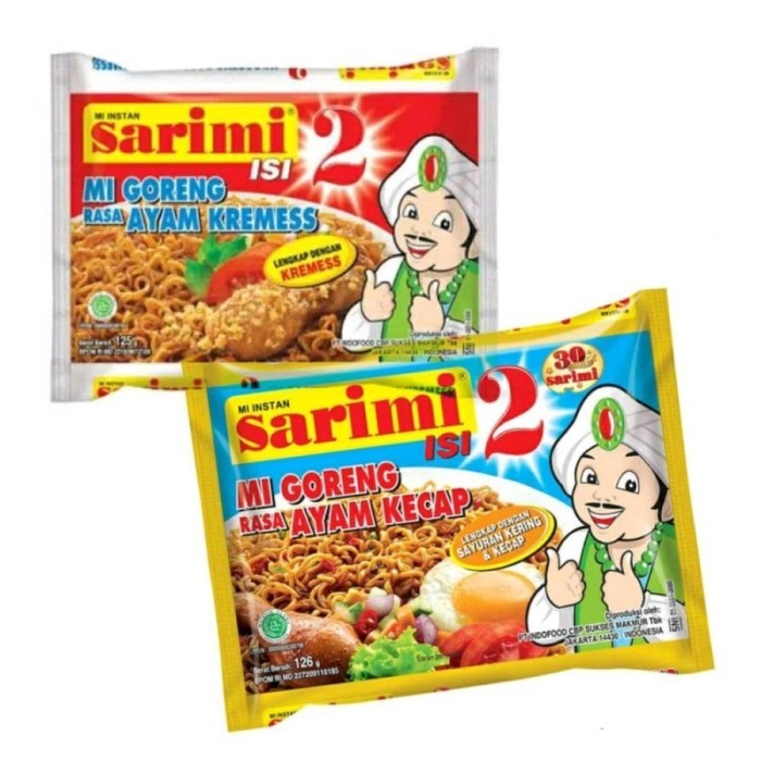 Jual Sarimi - Mie Instant Goreng Duo isi 2 - Ayam Kecap / Ayam Kremes ...
