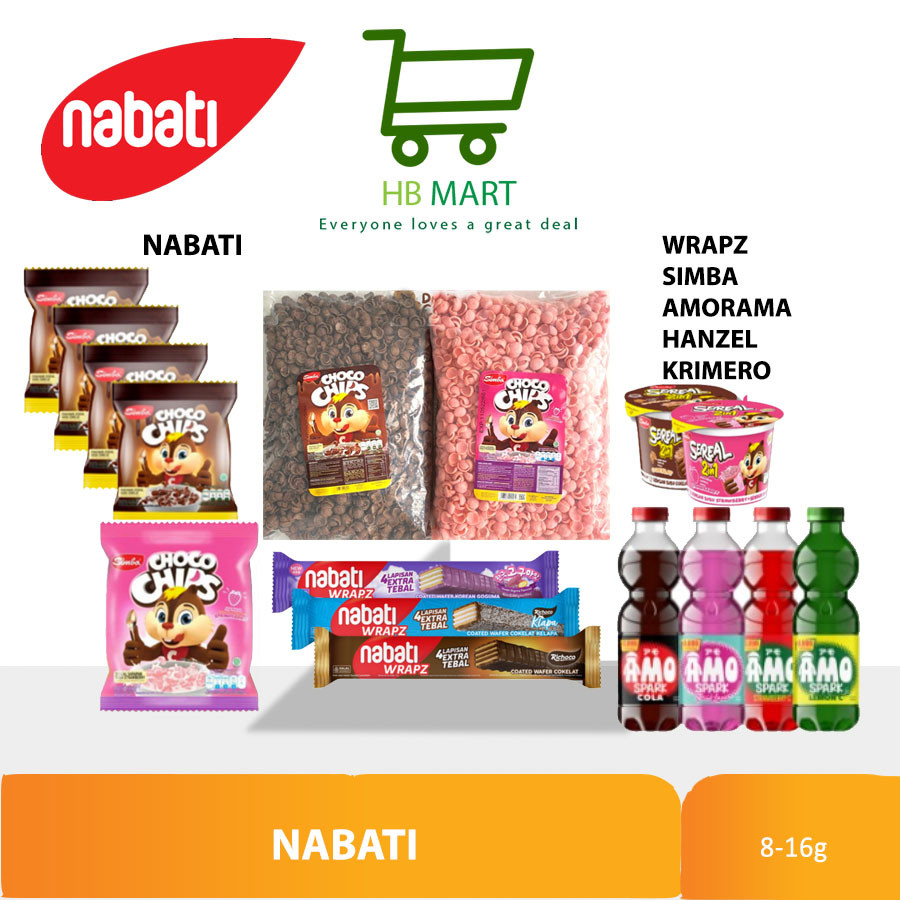 Jual NABATI WRAPZ / SIMBA 2 IN 1 / BULKY 1 KG / CHOCO CHIPZ 6g ...