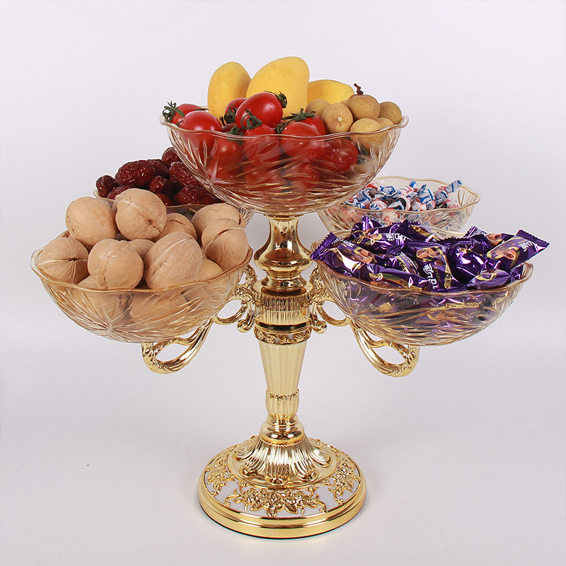 Jual Piring Buah Gaya Eropa Putar Dua Tumpuk - Wadah Penyimpanan Snack ...