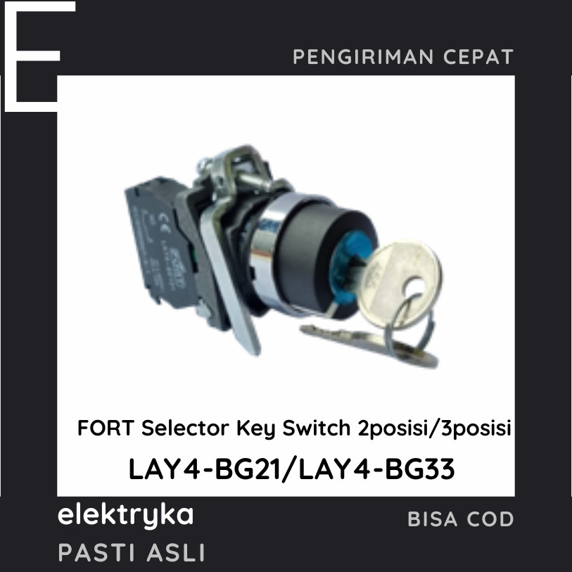 Jual FORT Selector Key Switch 2posisi/3posisi 22mm LAY4-BG21/LAY4-BG33 | Shopee Indonesia