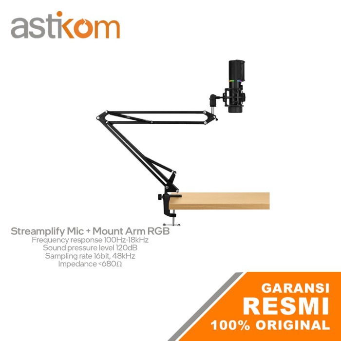 Jual Gaming Microphone Streamplify Mic + Mount Arm RGB Streaming (MIC 48 RGB-MA-BK) | Shopee ...
