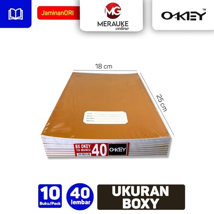 Jual Buku Tulis BOXY OKEY KRAFT 40 Lembar (1 Pack isi 10 Buku) | Shopee ...