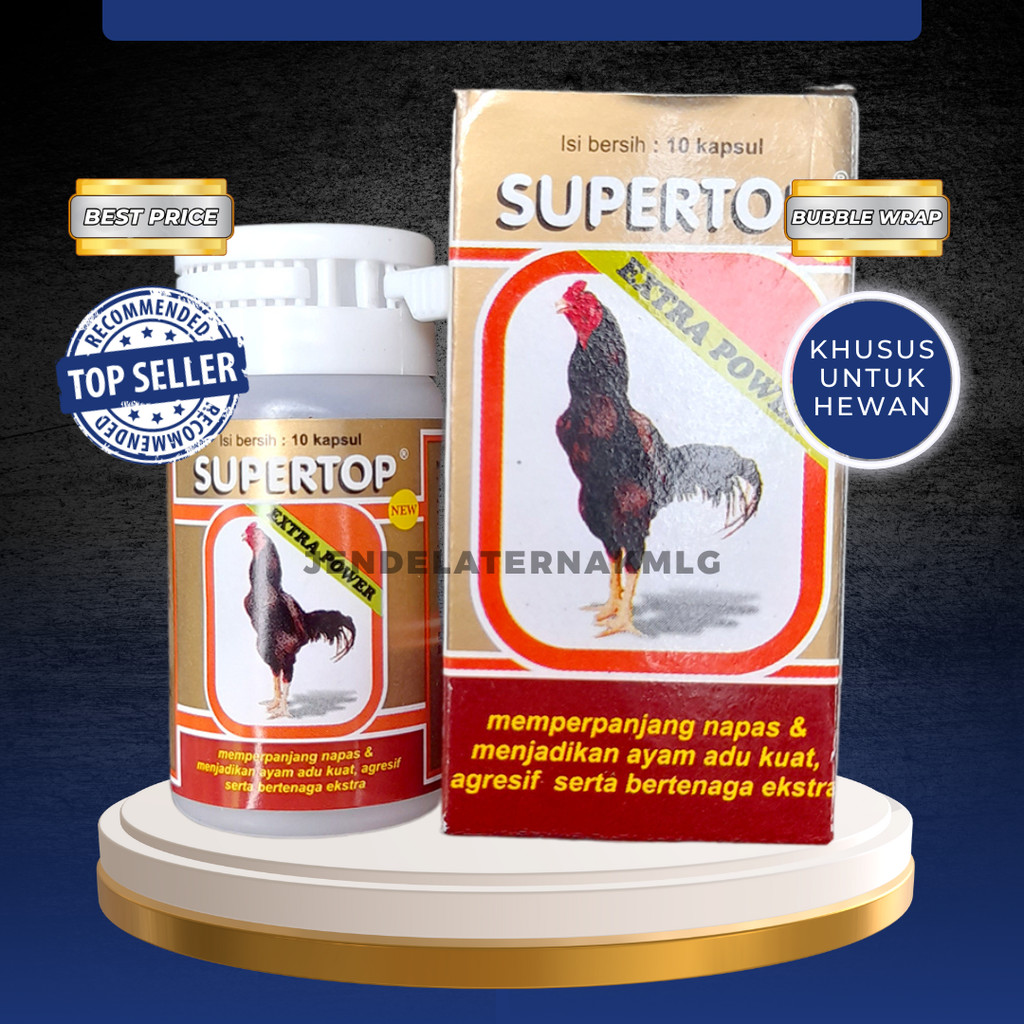 Jual ECER WINNER SUPER TOP 10 KAPSUL MEDION - Supertop Penambah Tenaga Ayam Super Strong Dopping ...