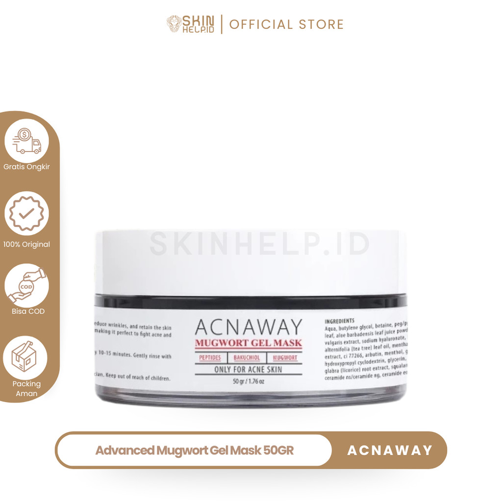 Jual ACNAWAY - Advanced Mugwort Gel Mask Merawat Skin Barrier, Masker ...