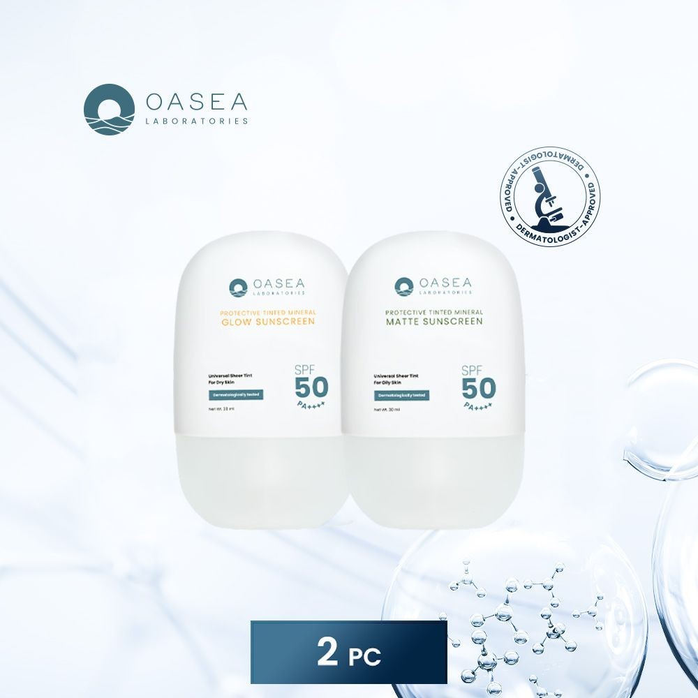 Jual Oasea Protective Tinted Mineral Sunscreen Package (Sunscreen Matte ...
