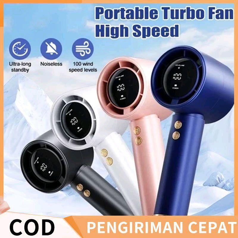 Jual Kipas Angin Portable Mini Led Fan 100 Speed Powerful Wind Kipas ...