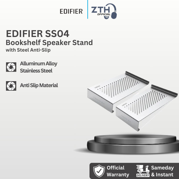 Jual EDIFIER SS04 Bookshelf Speaker Stand Stainless Steel Anti-Slip ...