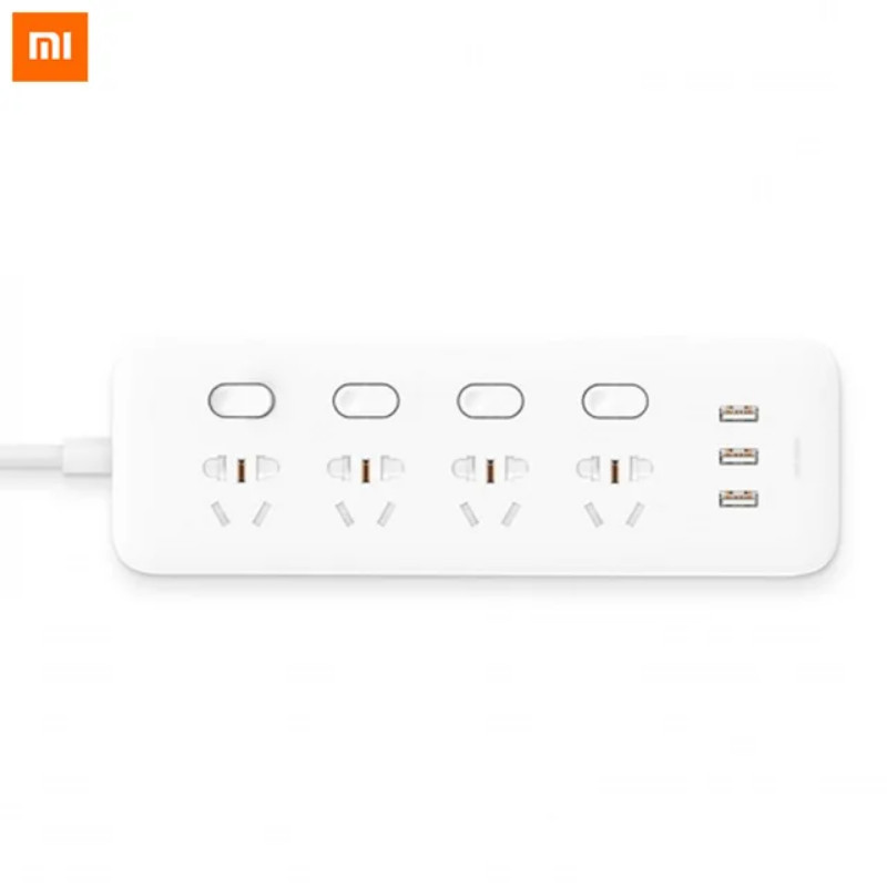 Jual Original Xiaomi Mijia Power Strip 3 2A Fast Charging USB Ports + 3 ...