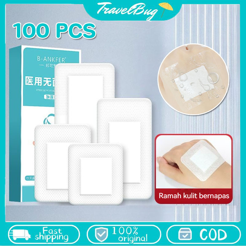 Jual 100PCS Anti Air Waterproof Band-Aids Plester Luka Medis Transparan ...