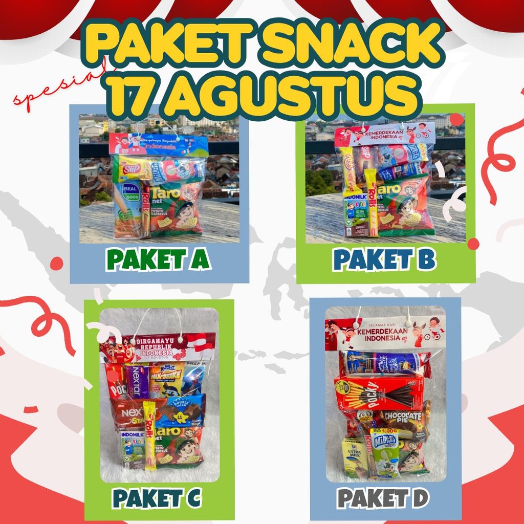Jual Paket Snack Spesial 17 Agustus - Hadiah Lomba Bingkisan Snack | Shopee Indonesia