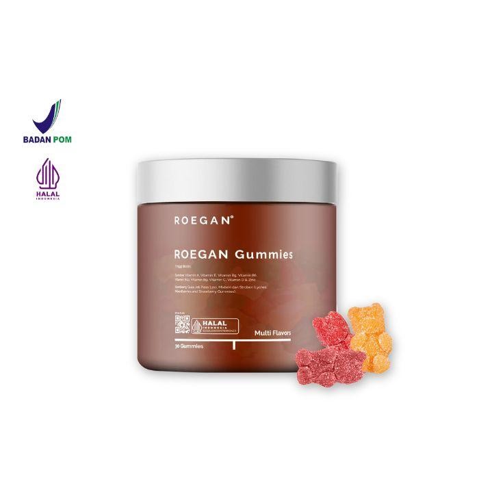 Jual ROEGAN Biotin Gummy (Vitamin D3 Penumbuh Rambut Rontok) (Hair Grow ...