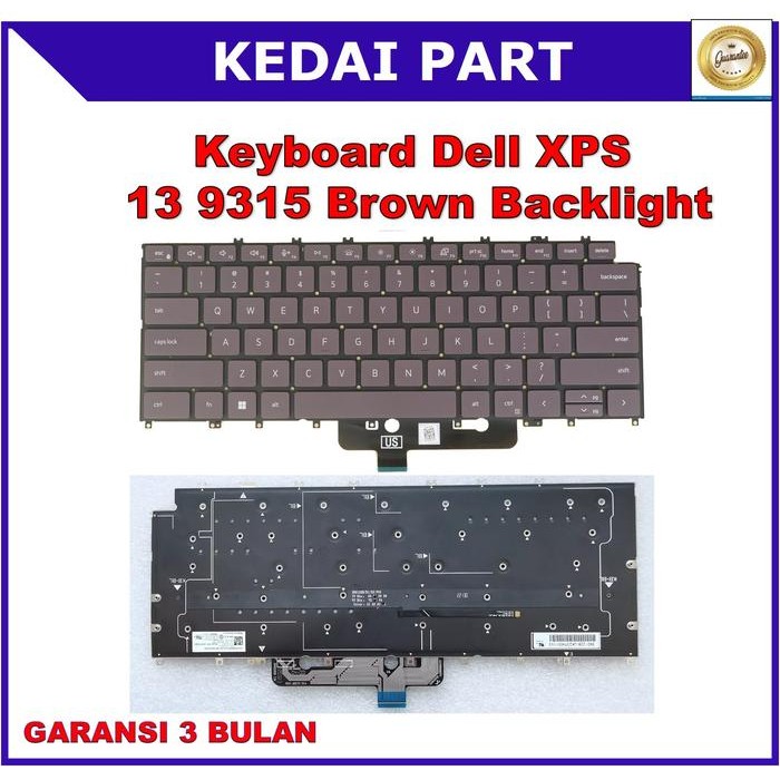 Jual Keyboard Dell XPS 13 9315 0NY0PX NY0PX Brown Backlight | Shopee ...