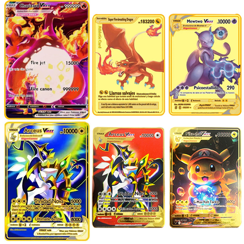 Jual Pokemon Card 10000 Arceus Pikachu Charizard Vmax Gx Gold Pocket ...