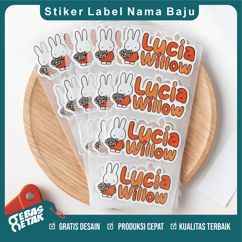 Jual Stiker Label Nama Baju DTF Tinggal Setrika Custom Lucu untuk ...