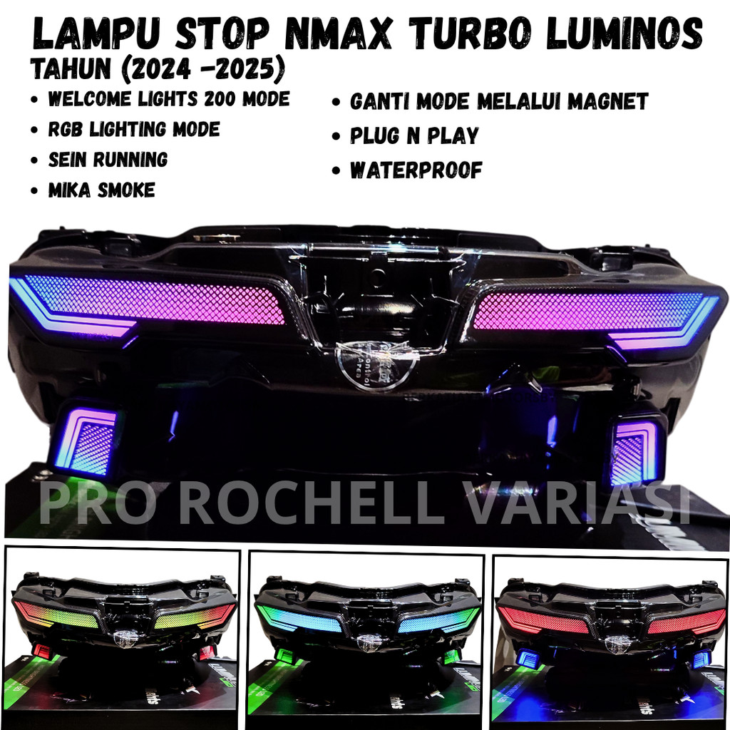 Jual LAMPU STOP NMAX NEO / TURBO LUMINOS RGB LIGHT COLOR ADJUSTABLE PNP ...