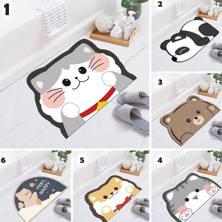 Jual Keset kaki Lantai Cartoon Ukuran 40 x 60 cm Keset Kamar Teras ...