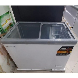 Jual CHEST FREEZER BOX POLYTRON PCF 129 229 SLIDING FLAT GLASS 194 L ...