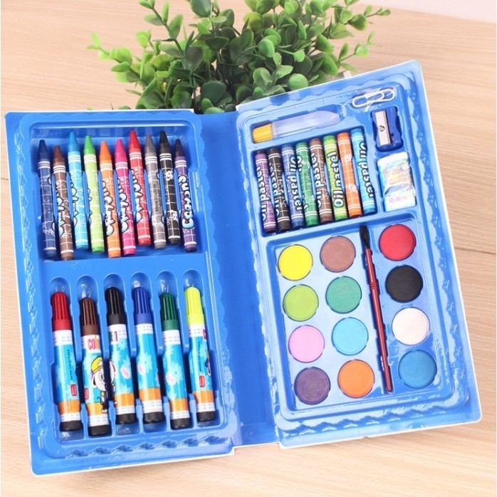 Jual Crayon Set 42 Pcs / Crayon Mewarnai Anak 42 Pcs / Pensil Warna ...
