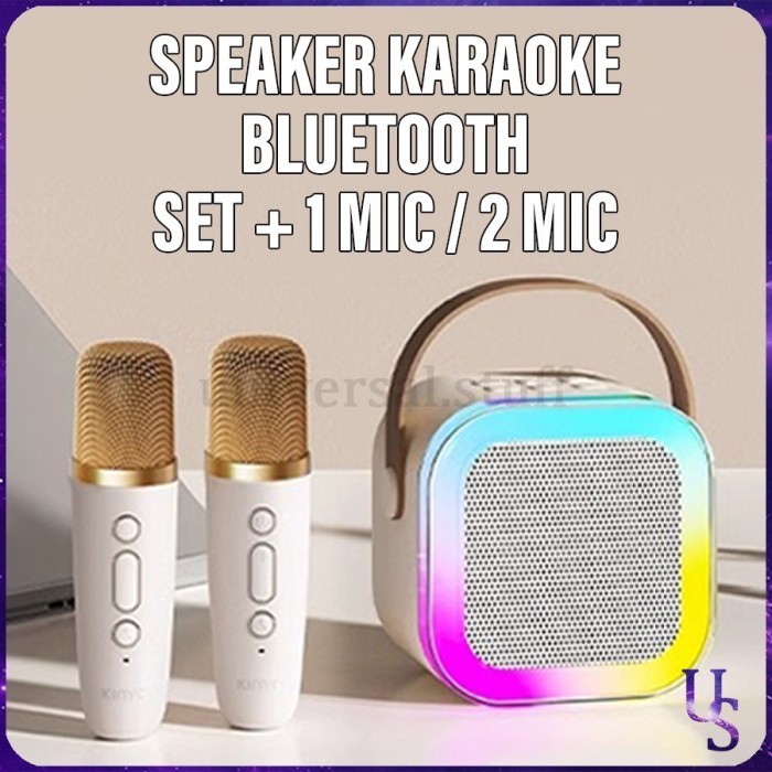 Jual [US] Speaker Karaoke Mic Bluetooth Wireless KTV 1 Set / Speaker ...