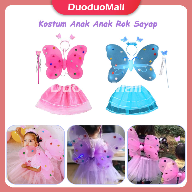 Jual Kostum Sayap Peri Kupu Kupu Anak/Kostum Anak Anak Rok Sayap ...
