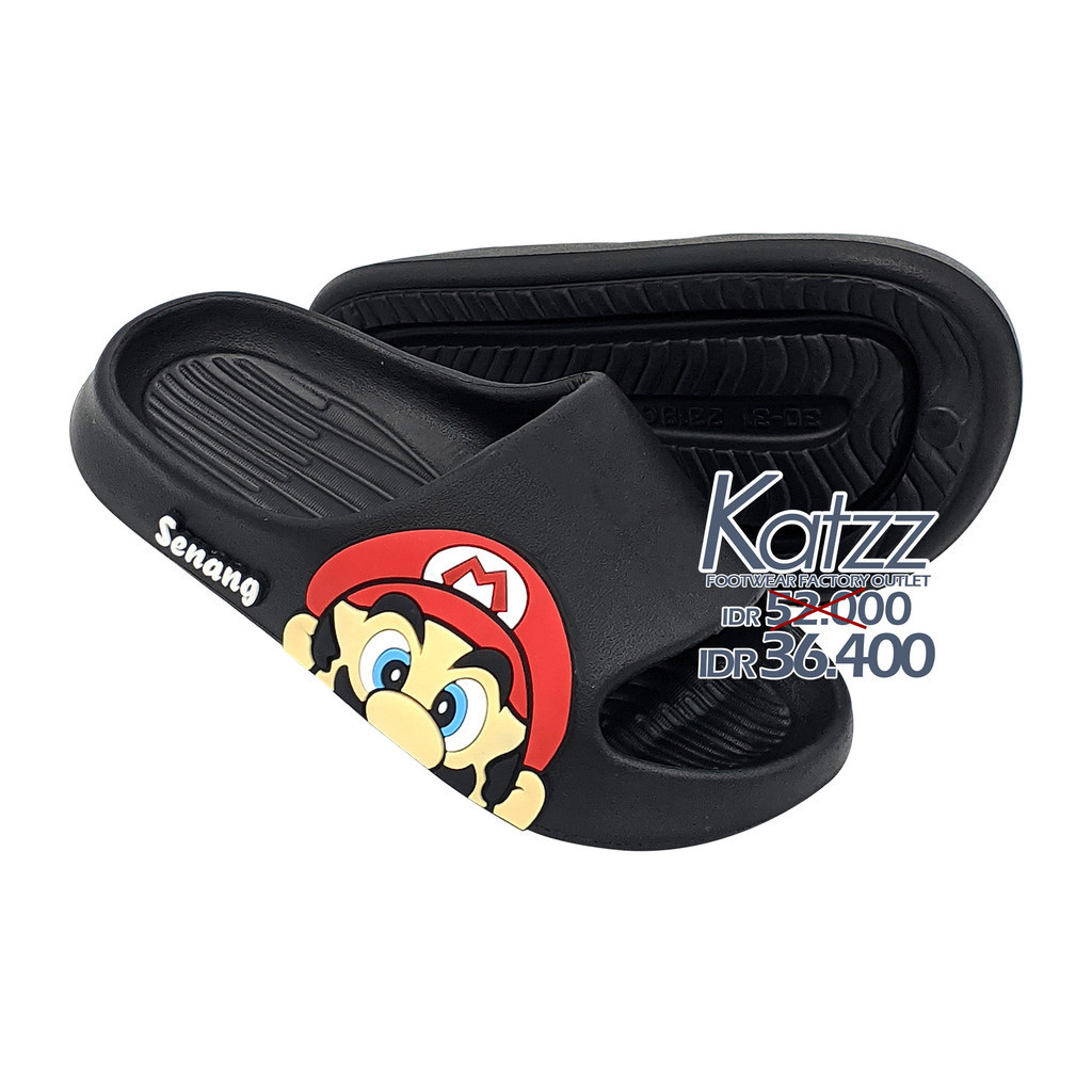 Jual KATZZ - Sandal Slop Anak Uk 24 - 35 / Sandal Slip On Motif Mario ...