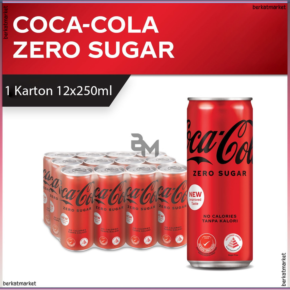 Jual Coca-Cola Zero Sugar Kaleng 250ml - 1 Dus isi 24pcs - Minuman Soda ...