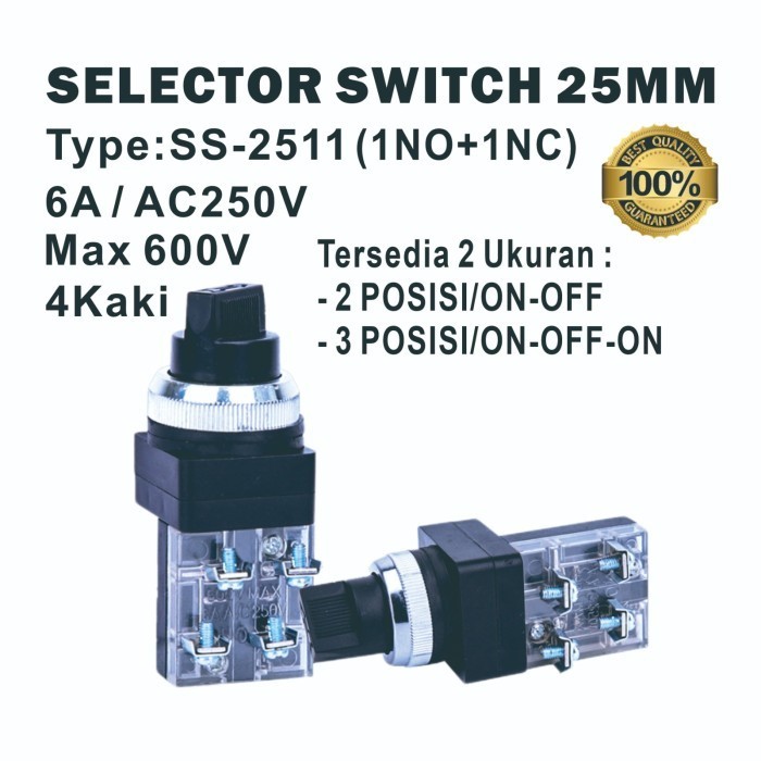 Jual Selector Switch 25mm 4kaki 2&3 posisi SS-2511 | Shopee Indonesia