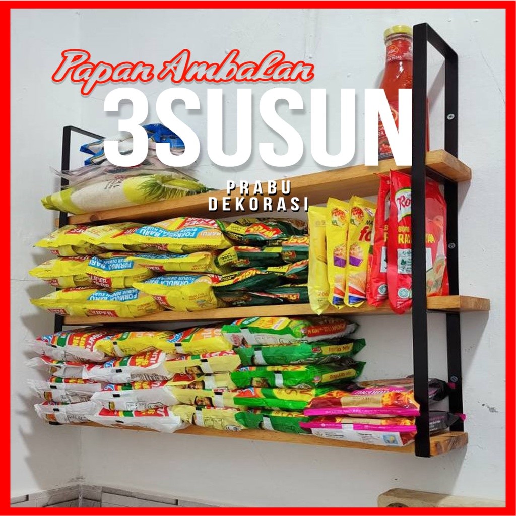 Jual PROMO Rak Papan Ambalan 3 Susun Tempel Dinding Hemat Ruangan | Rak ...