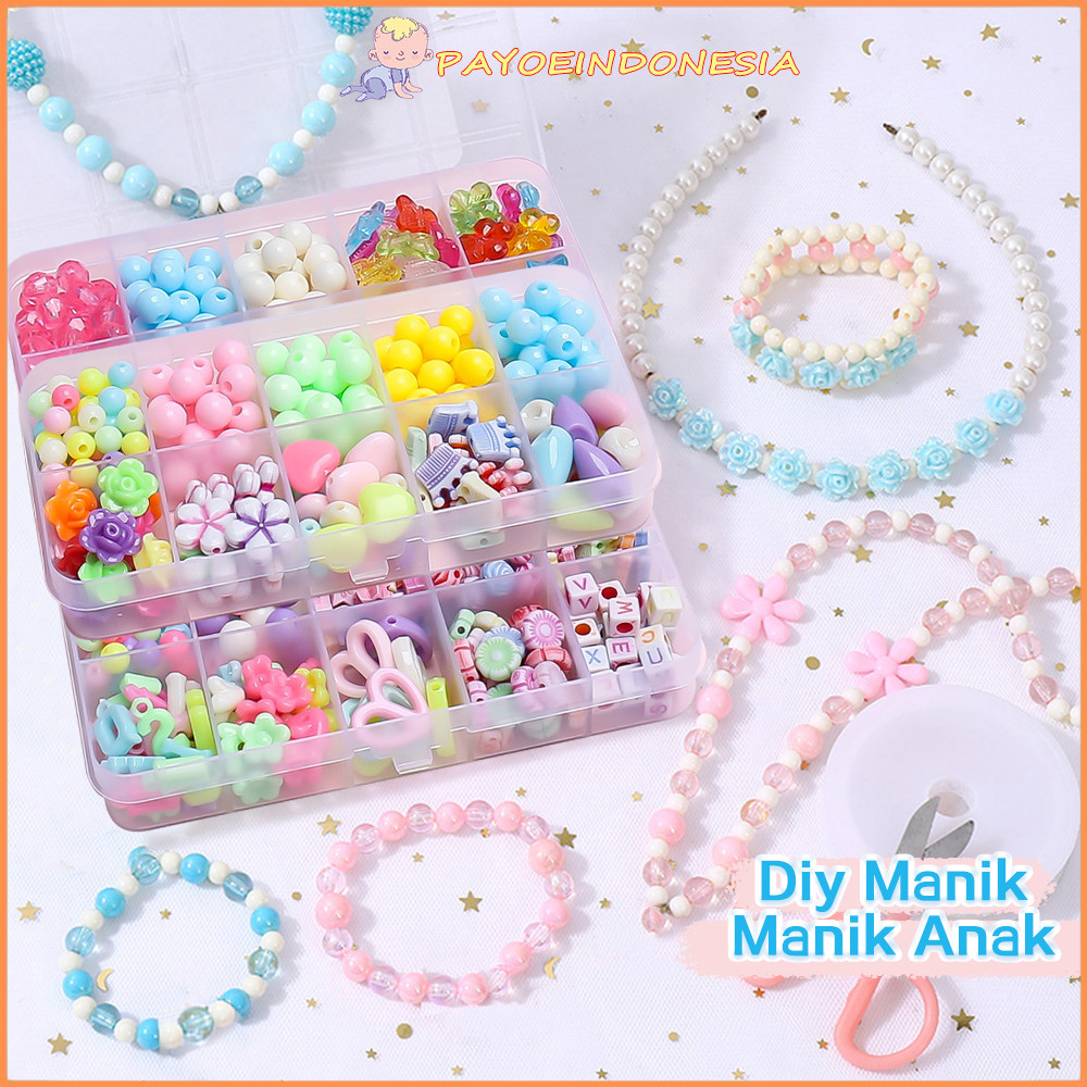 Jual Payoe Diy Gelang Manik Set Beads 10Grids Diy Meronce Manik Manik Kerajinan Anak Mainan ...