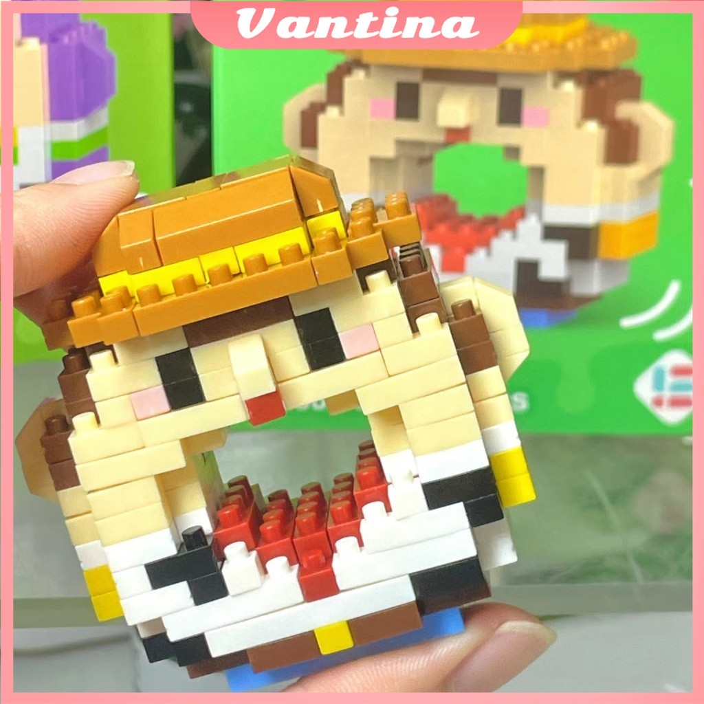Jual DIY Kartun Bricks Donat Susun Balok Blok Mini Disney Mainan Balok ...
