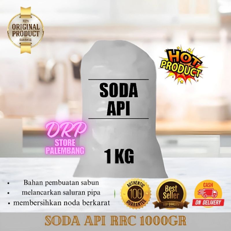 Jual DRP Soda Api 1kg/Caustic Soda 1kg/NaOH 1kg/ Soda Api Kiloan Murah ...